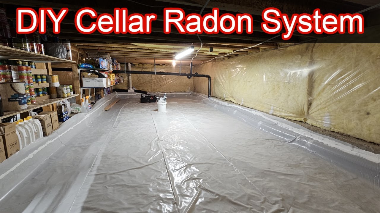 DIY Radon Mitigation System In Cellar - YouTube