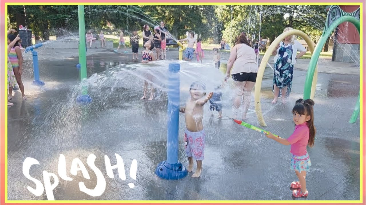 Fun at the Splash Pad with Baby Susu | Toddler Video #kidsfun - YouTube