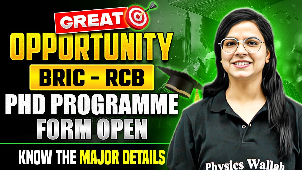 Big Opportunity!! BRIC - RCB PhD Programme in Biosciences : Form Fill ...