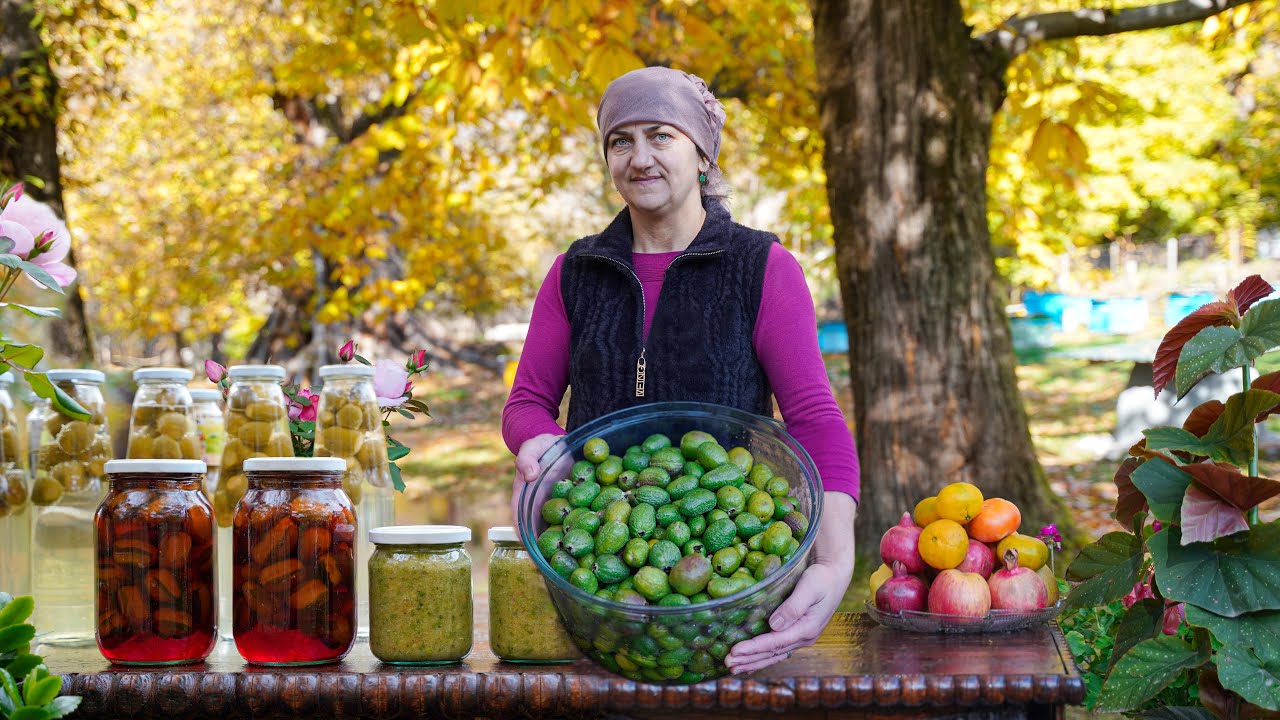 Making jam and juice from harvested feyjoa! - Cold jam recipe - YouTube