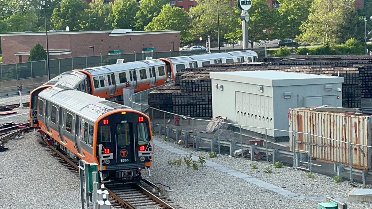 MBTA Part 2 Orange line yard move - YouTube