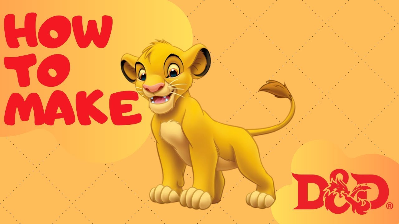 How to Make Simba in D&D 5e (The Lion King) - YouTube