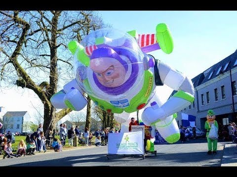 our inflatable products for st patrick's day parade 2017 (2) - YouTube