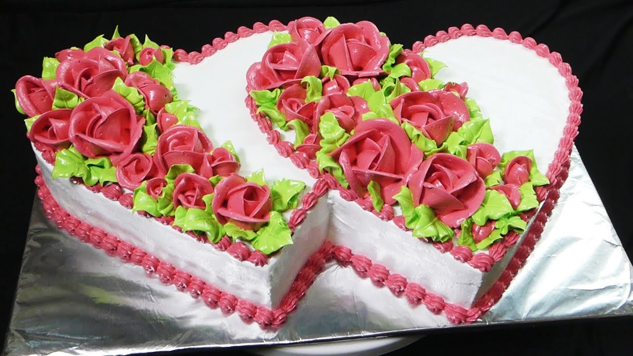 bánh đôi (double heart cake) - YouTube