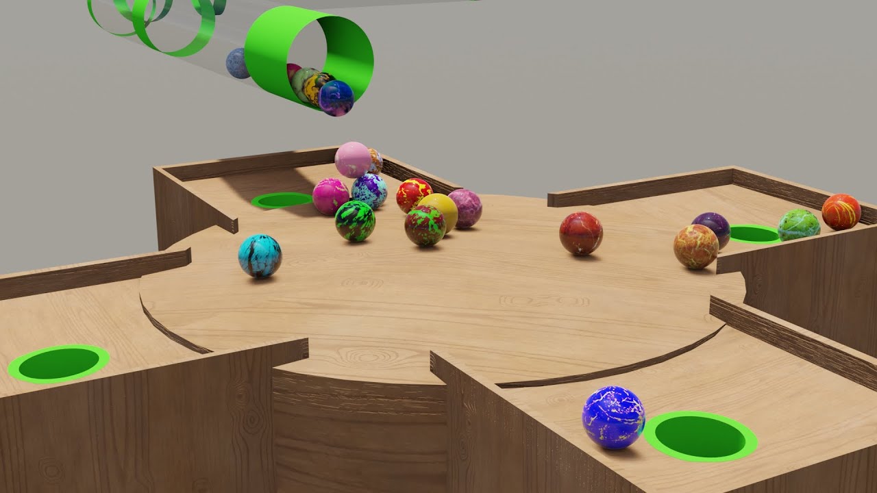 MARBLE RACE - marble run race competition 21 marbles - YouTube