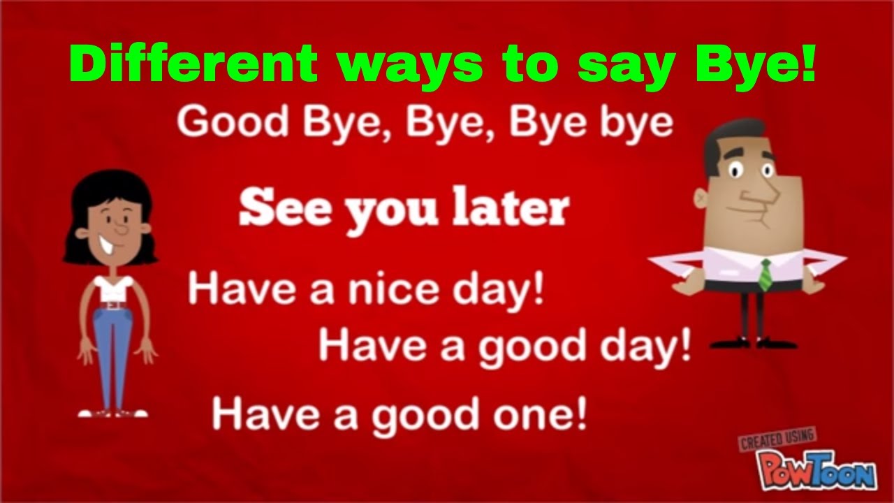 Different ways to say goodbye in English - YouTube