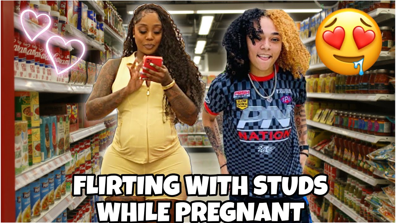 FLIRTING WITH STUDS WHILE PREGNANT PRANK !!! - YouTube