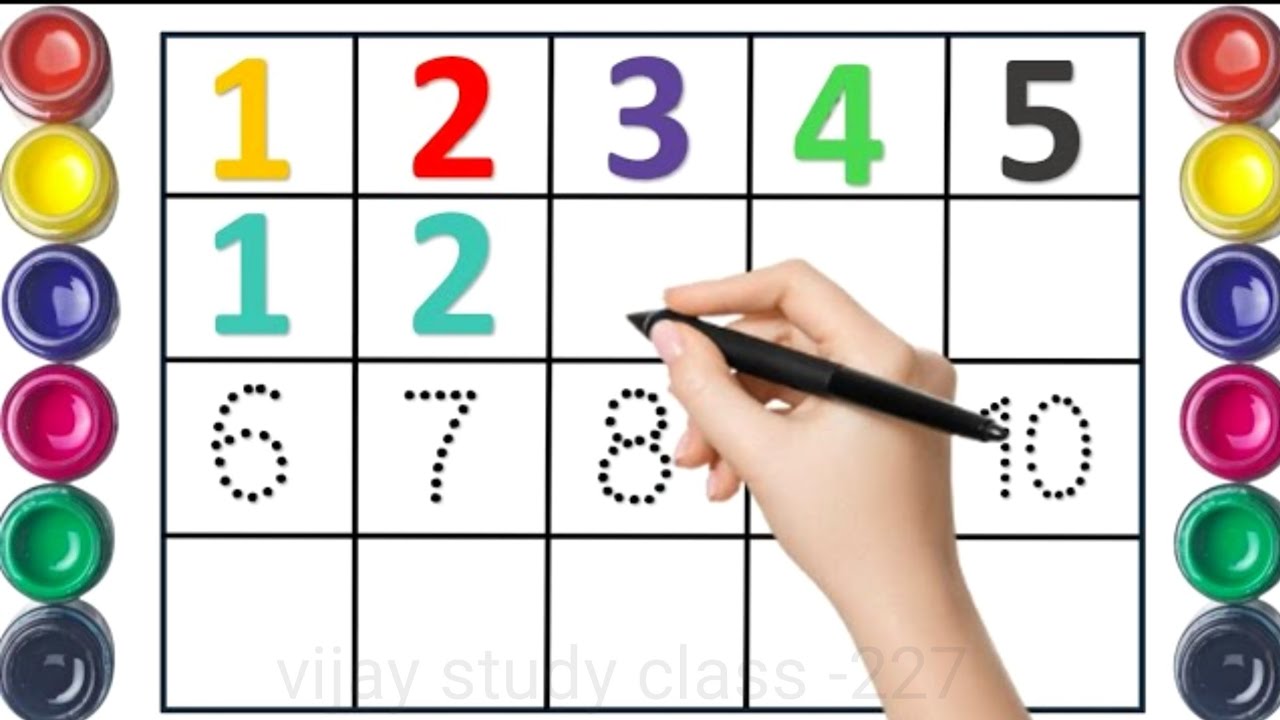 Learning numbers, one two three four, 123 counting, counting numbers ...