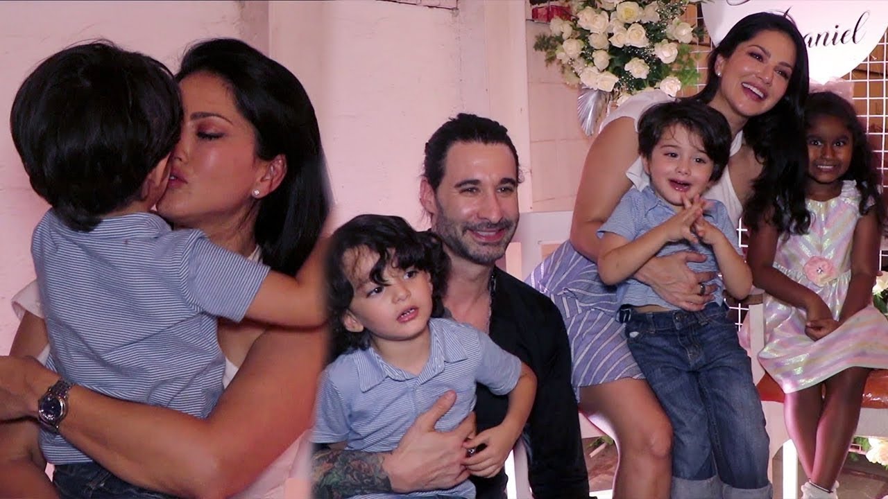 Sunny Leone||family Hasbend Daniel Webber||Daughter Nisha Kaur||son ...