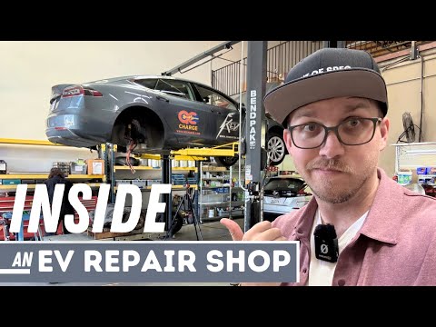 Inside An EV Repair Shop! Konduit EV Revives Old Tesla, Leafs, RAV4