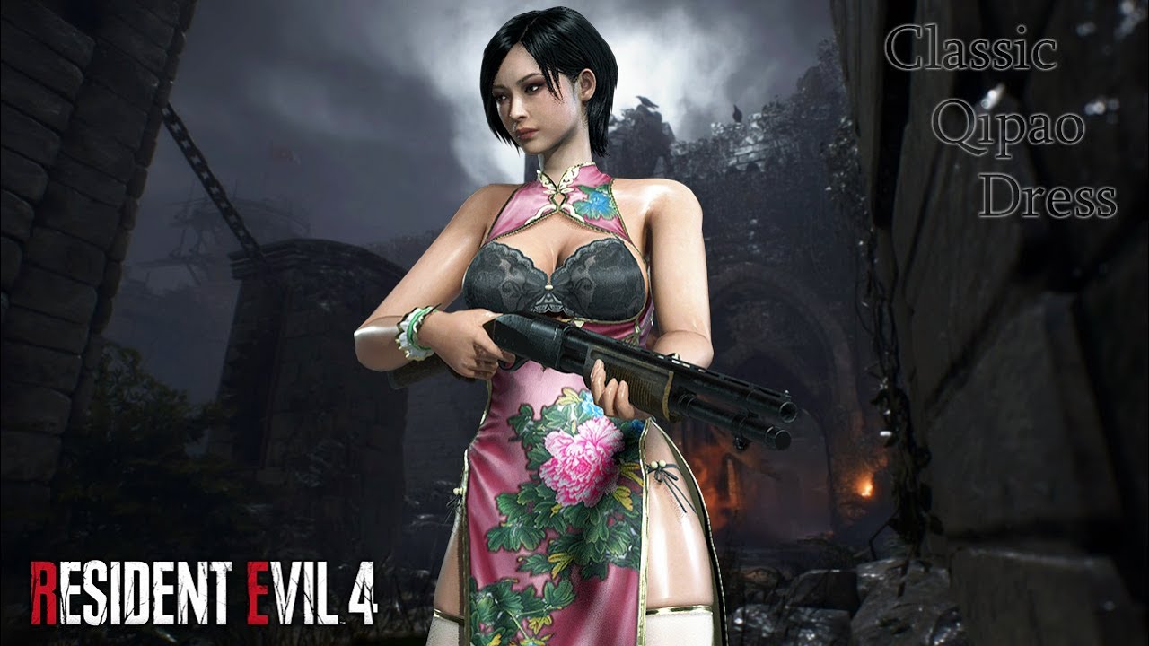 RE4 Remake Ada Wong Classic Qipao Dress Mod PC S+ Stream - YouTube