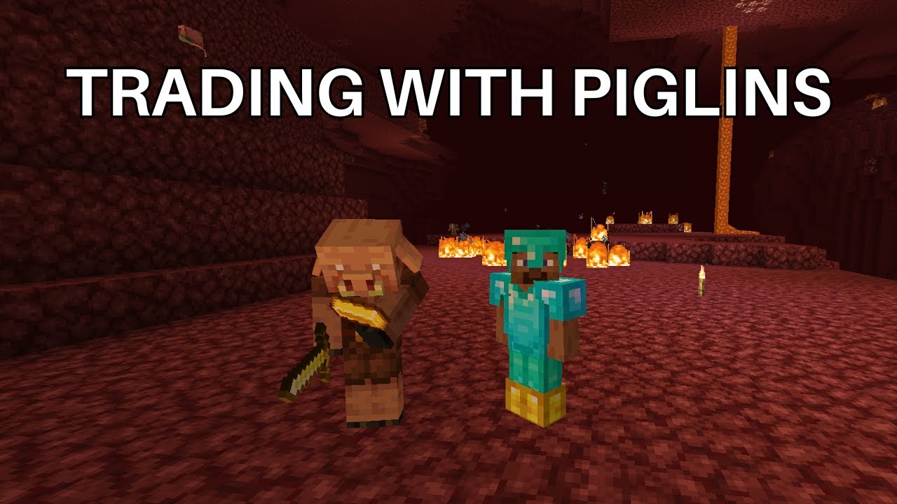 Minecraft Survival - Trading With Piglins - No Commentary - YouTube