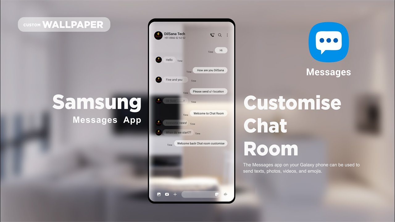 Samsung Message | Customise Chat Room - YouTube