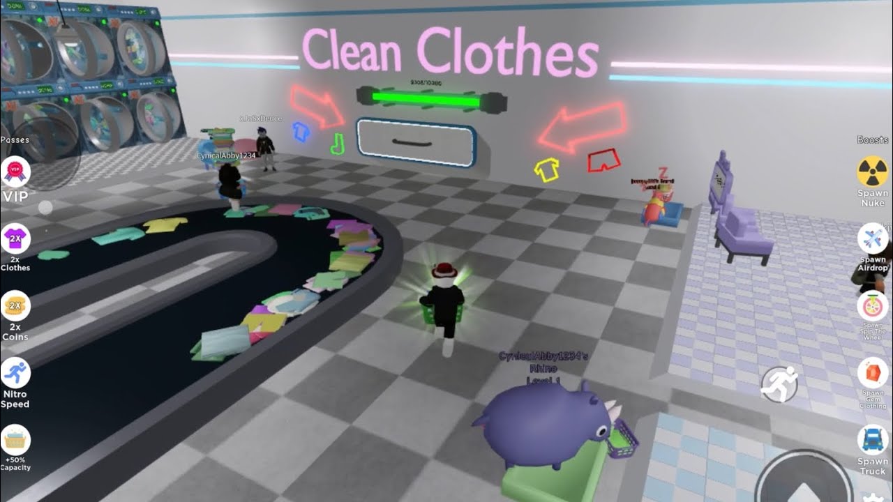 Playing Laundry Simulator on Roblox - YouTube