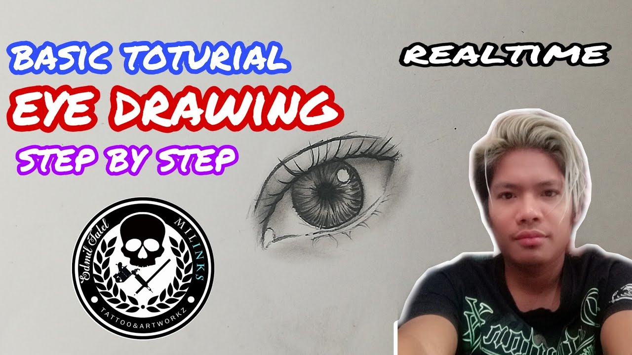 Paano mag drawing ng mata step by step | how to draw a basic eye step ...
