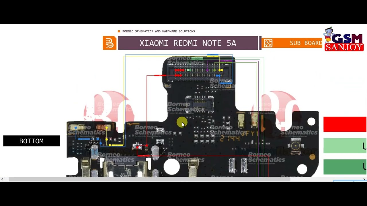 Redmi Note 5A SUB Board Normal All Problem Repair Hardware Jumper Ways ...