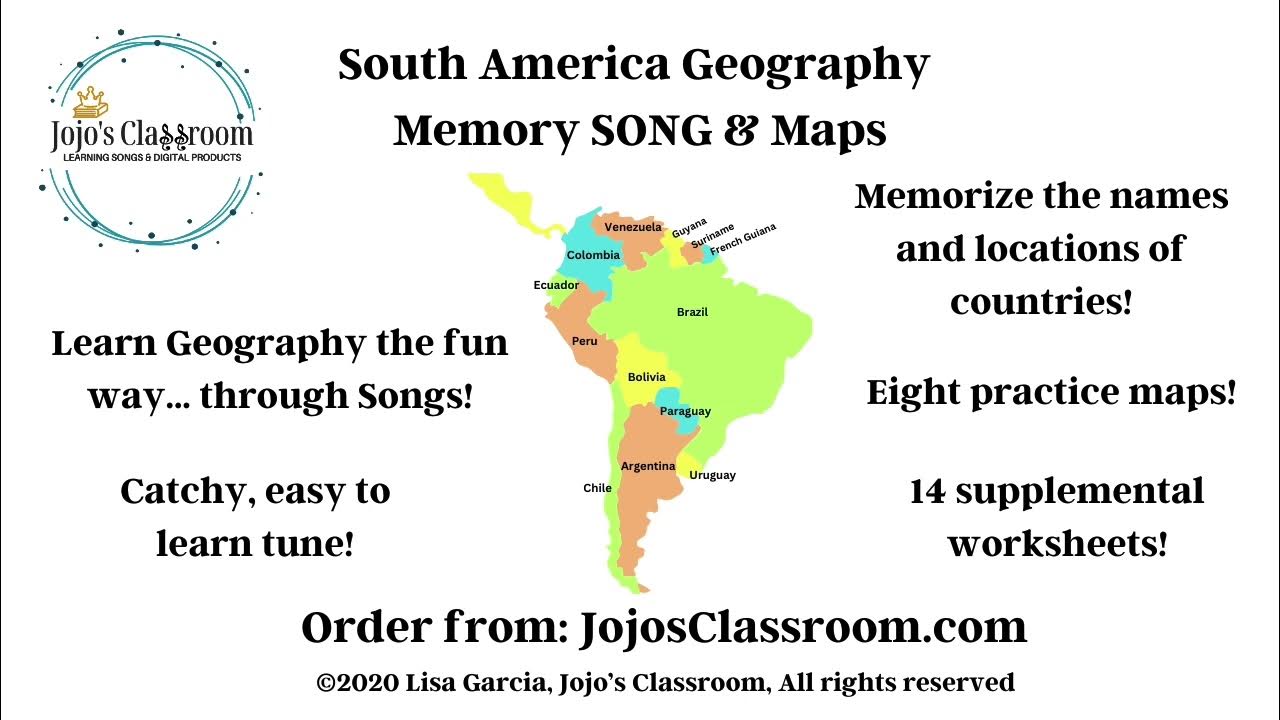 South America Geography Memory Song CLIP, by Jojo's Classroom - YouTube