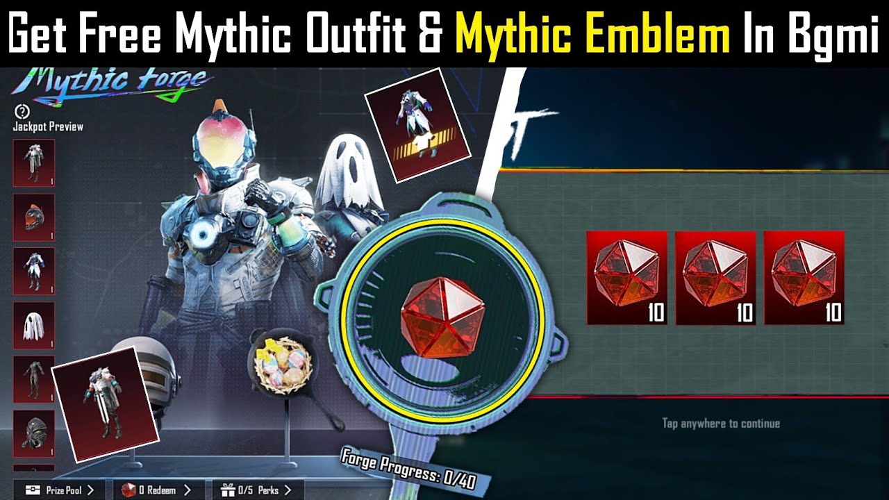 Get Free Mythic Outfits & Mythic Emblem In Bgmi | New Trick Free Mythic ...