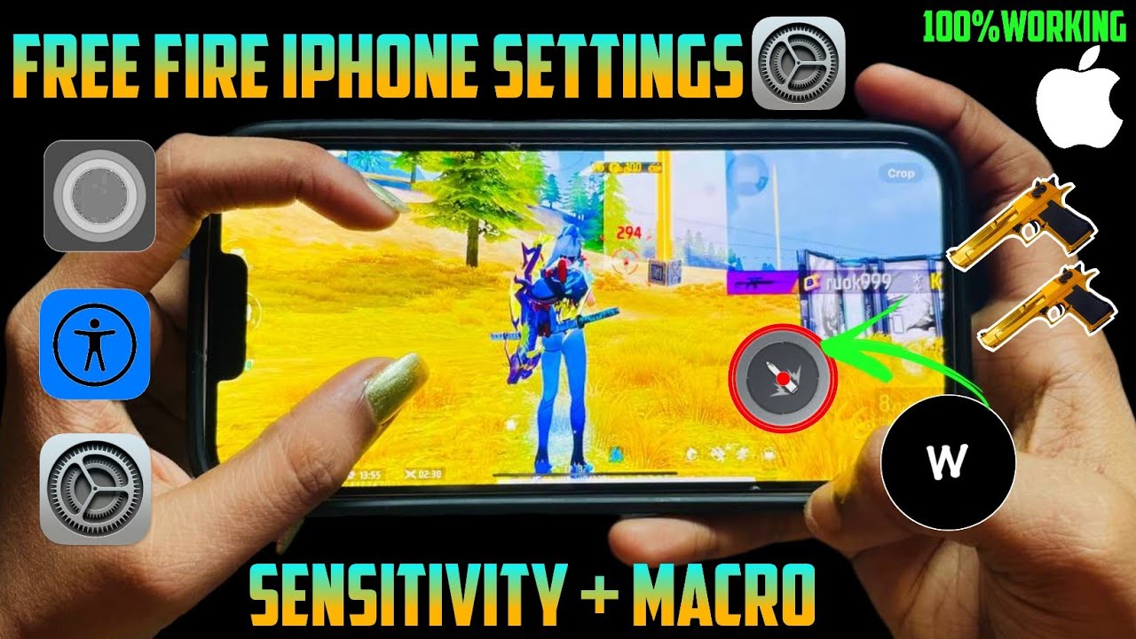 iphone headshot setting free fire 2024 | iphone sensitivity + dpi ...