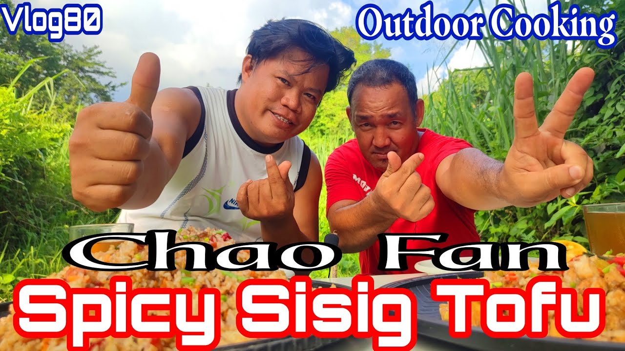 Spicy Sisig Tofu | Chao Fan Outdoor Cooking and mukbang #pinoyasmr # ...
