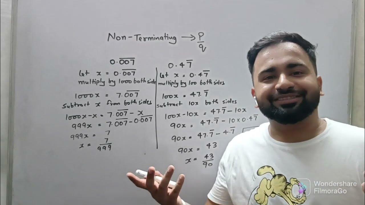 how to convert non terminating number in form of p/q!!!class 9!!! maths | Study with SONU - YouTube