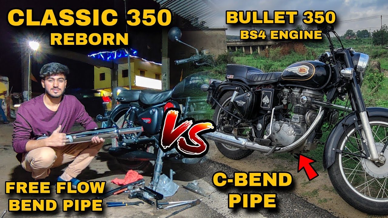 (Patla Muh) Long Punjab BS4 STANDARD 350 (C-Bend Pipe) vs Classic 350 ...