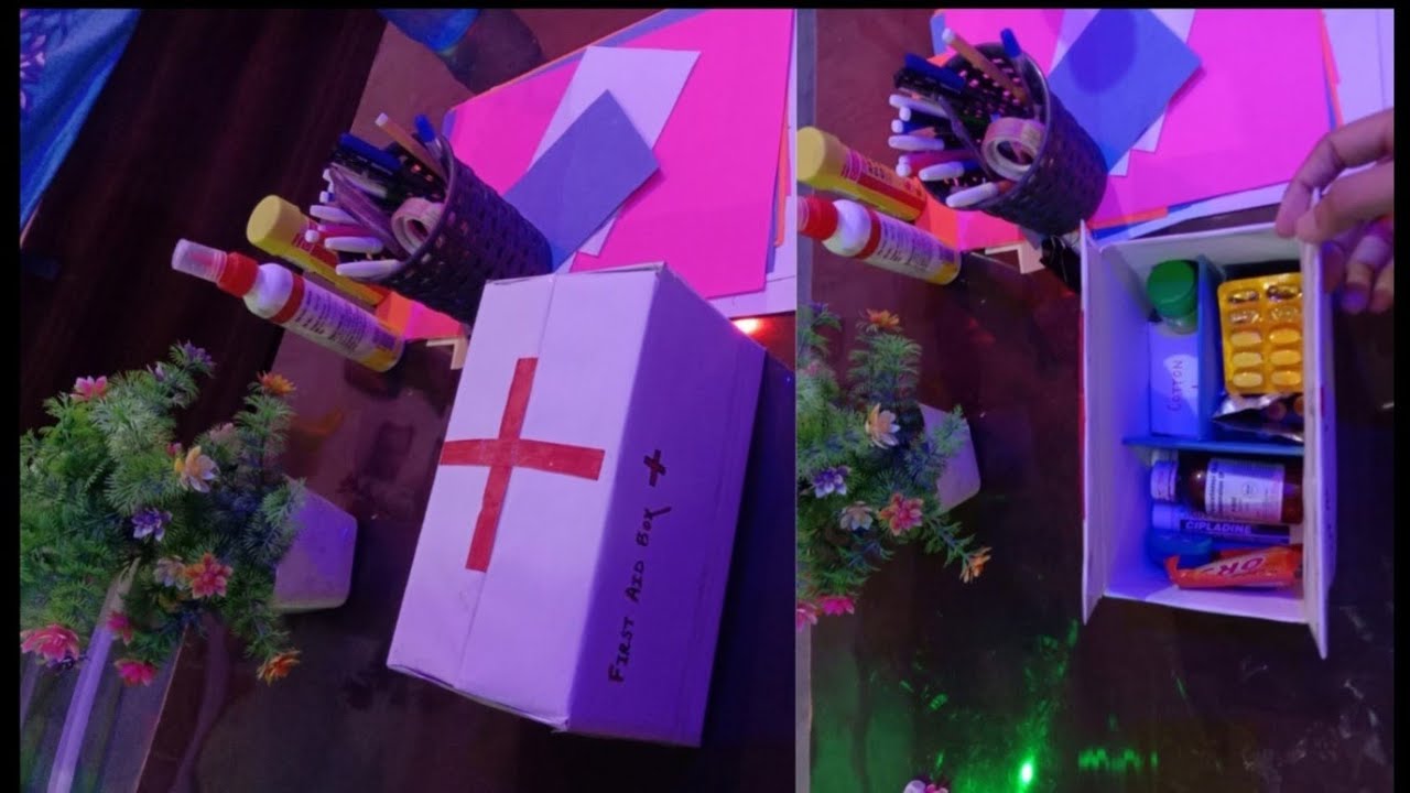 First ⛑️ aid 🎁 box from waste - YouTube