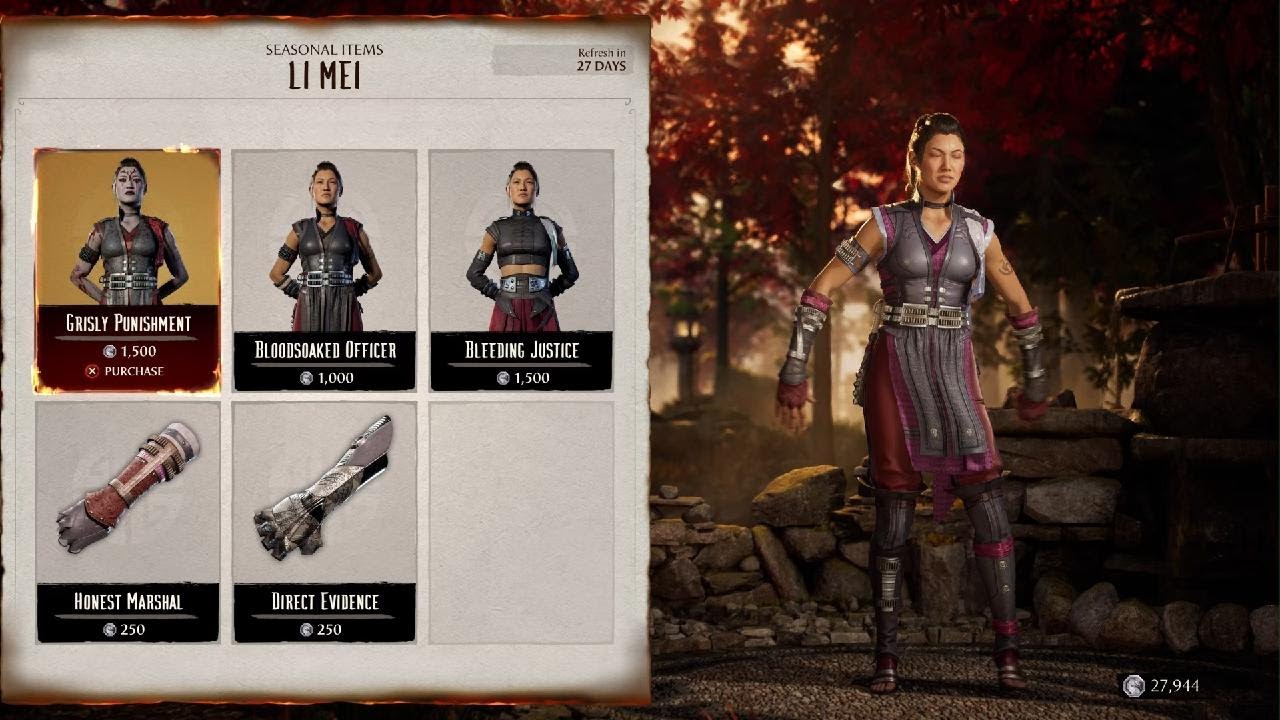 Mortal Kombat 1 Season of the Blood Moon Shop Rewards - YouTube