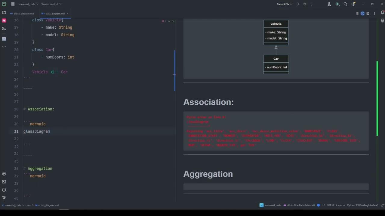 How to create Class Diagram using Mermaid-js - YouTube