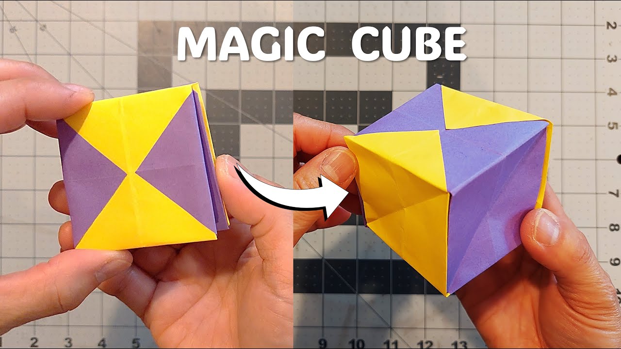 Origami MAGIC CUBE🧊 Simple Paper Craft Idea🎲 - YouTube