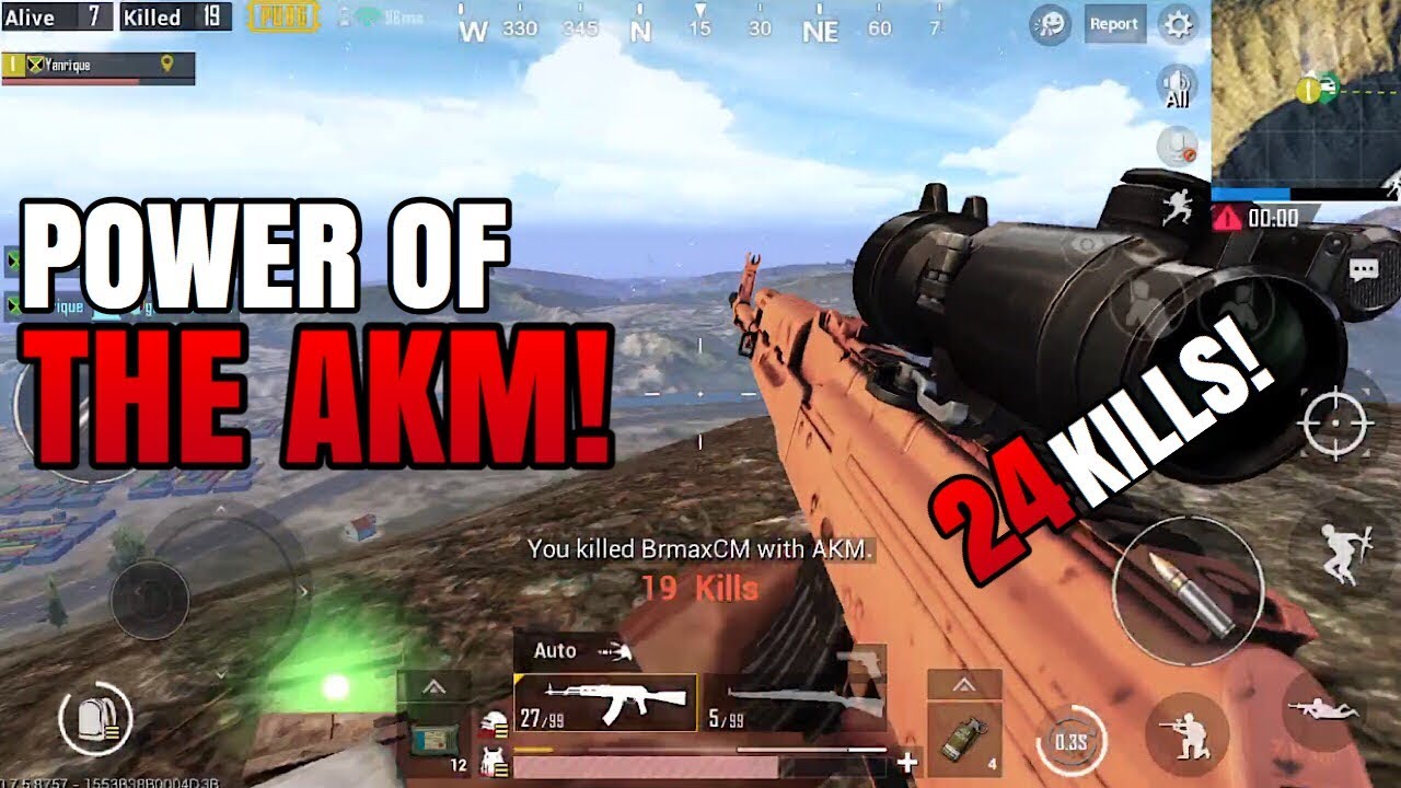 The POWER of AKM! | 24 Kills FPP Solo VS Squad | PUBG Mobile - YouTube