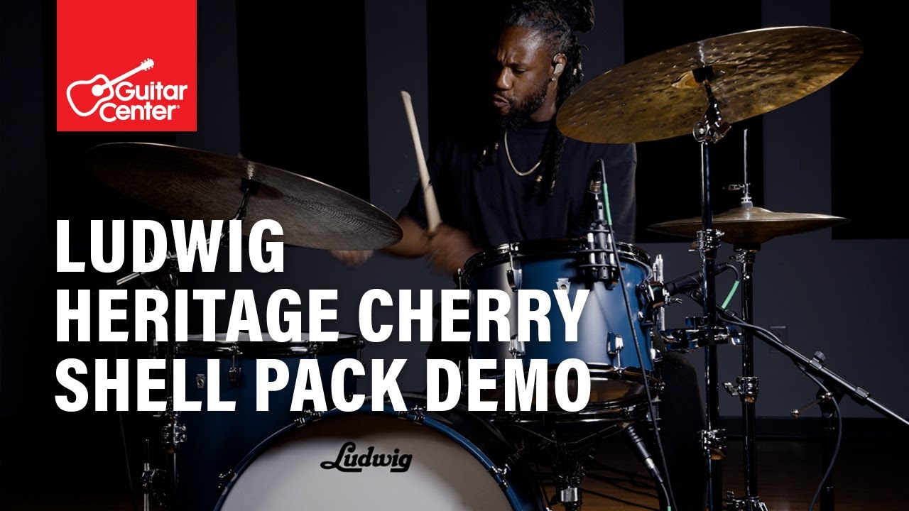 Ludwig USA Heritage Cherry 3-Piece Fab Shell Pack & Snare Drum | Demo ...