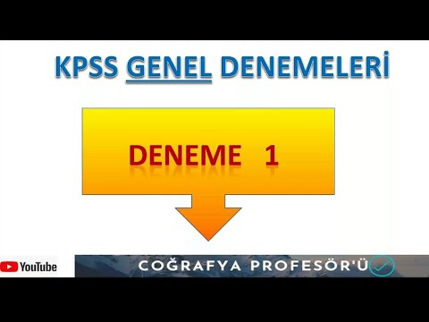 KPSS COĞRAFYA GENEL DENEMESİ 1. ( Çıkma ihtimali yüksek sorular)