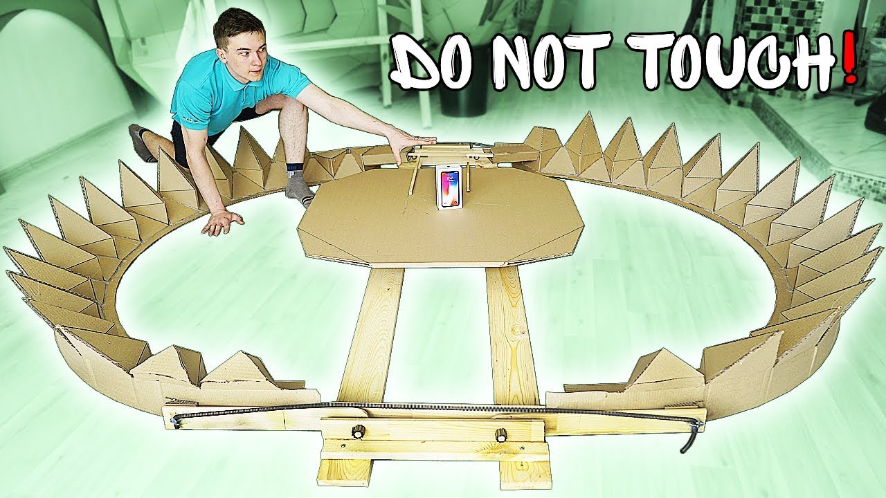 A HUGE TRAP FROM CARDBOARD - YouTube