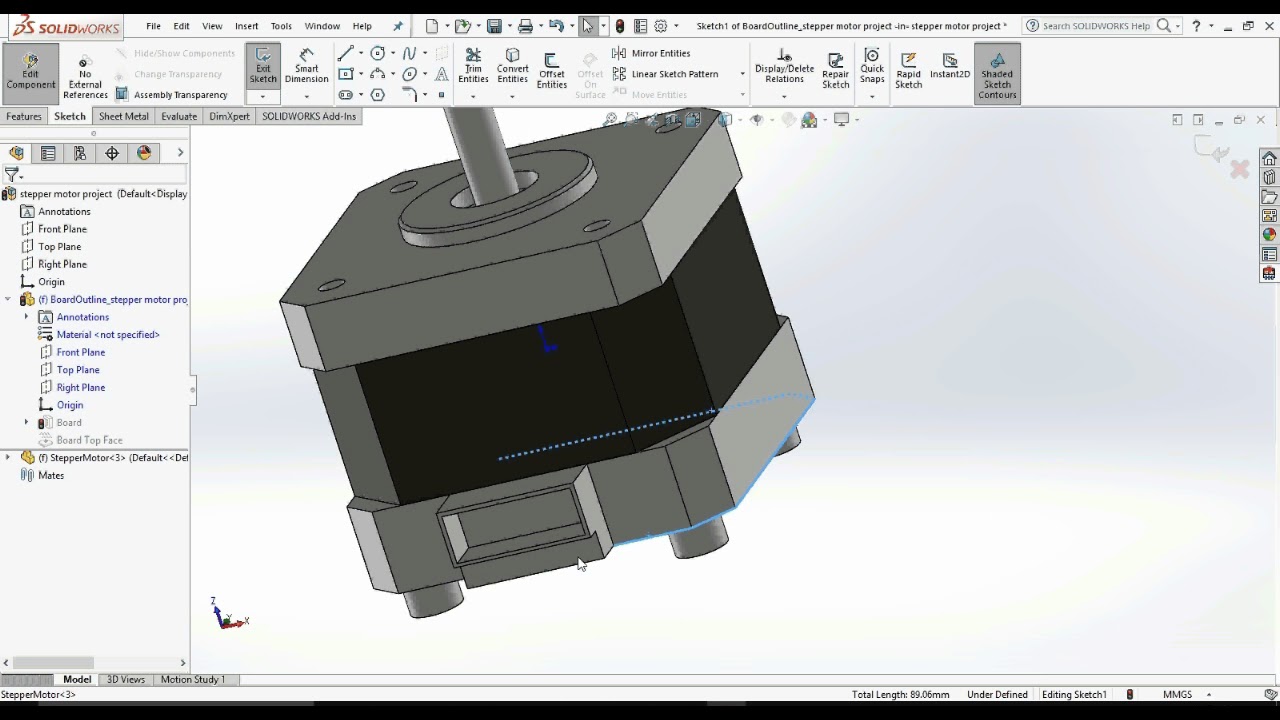 ECAD-MCAD Collaboration by using Stepper Motor in SolidWorks PCB - YouTube
