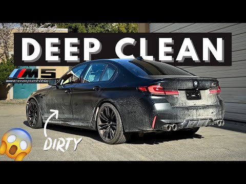 Extremely Dirty BMW F90 M5 Foam Wash - Exterior Auto Detailing (Satisfying ASMR)