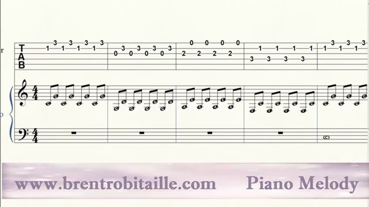 Piano Guitar Tab Duet Stereo Madness - YouTube