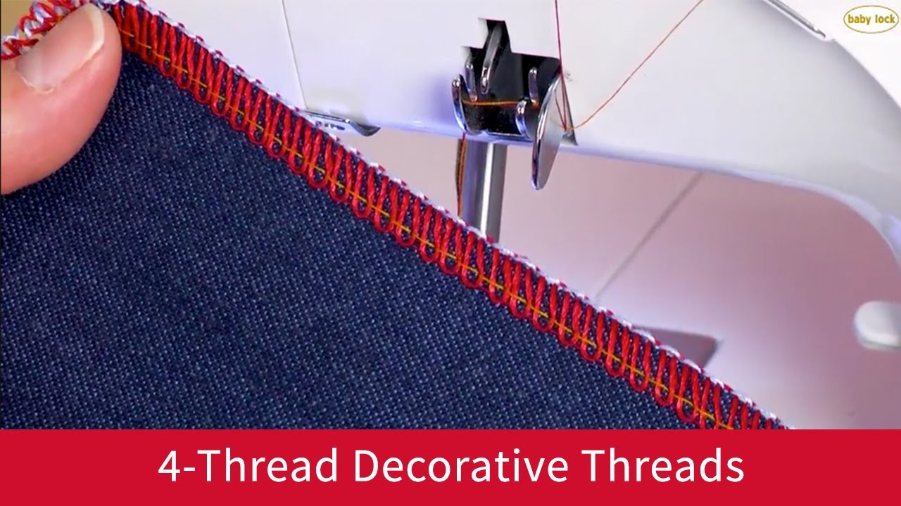 Using 4-Thread Decorative Threads on the Baby Lock Vibrant - YouTube