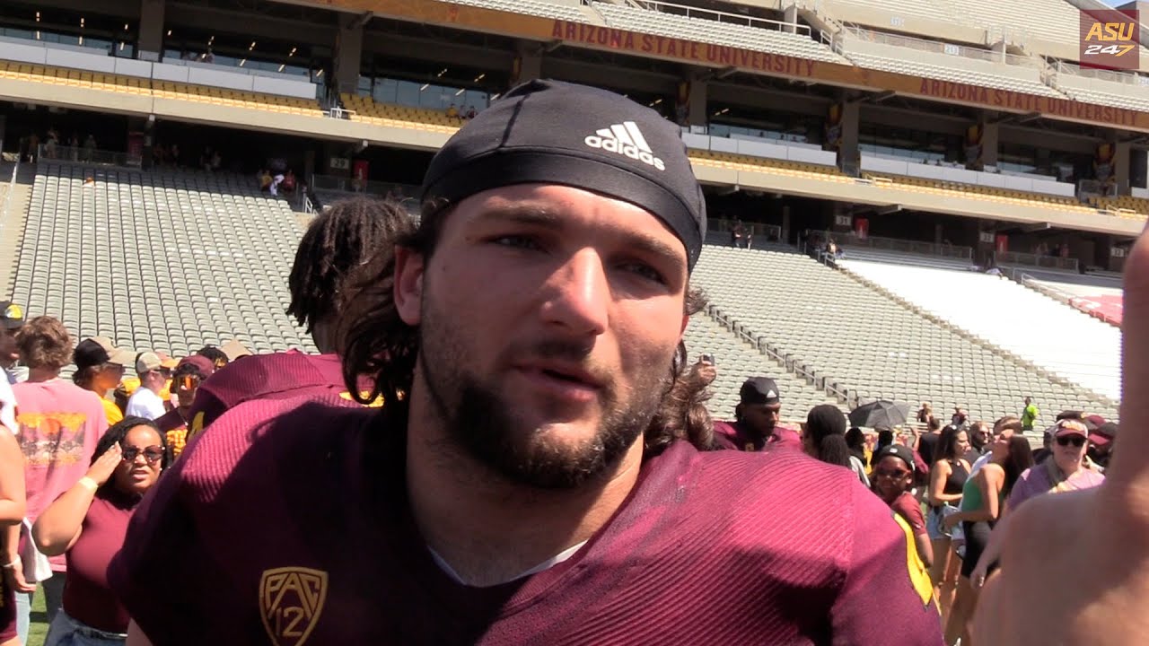 ASU RB Cameron Skattebo following spring game (04/15/2023) - YouTube