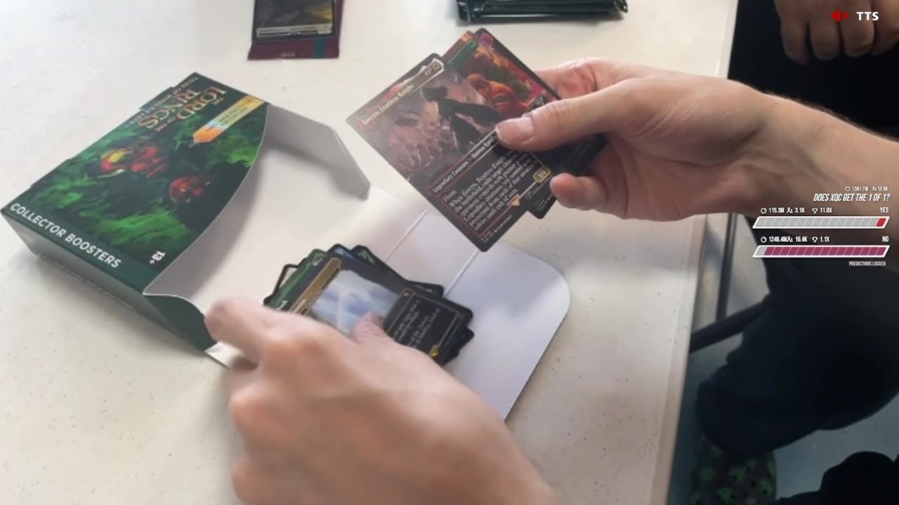 xQc just opened his first Magic The Gathering Pack Ever - YouTube