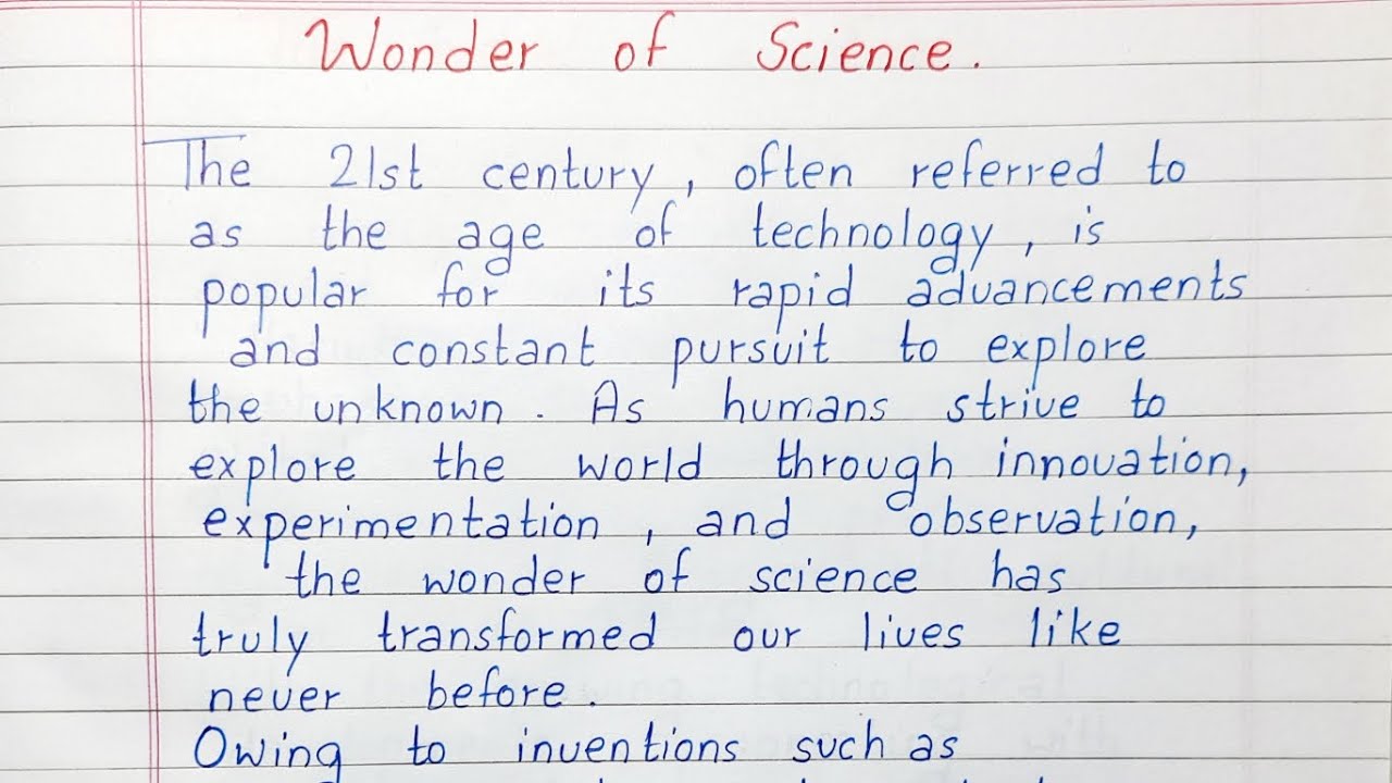 Write a short essay on Wonder of Science | Essay - YouTube