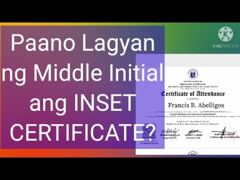Paano Maglagay ng Middle Initial sa INSET CERTIFICATE? #virtual_inset ...