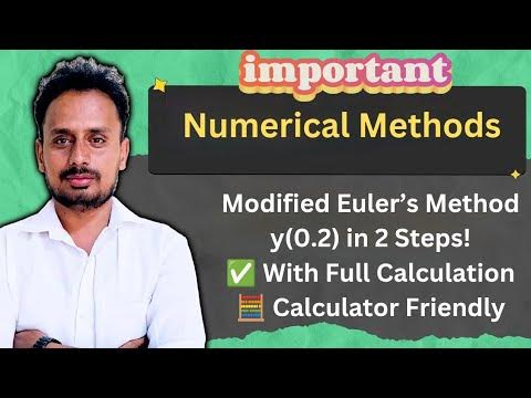 Modified Euler Method Solve ODE | Pt.1 | Numerical Methods - YouTube