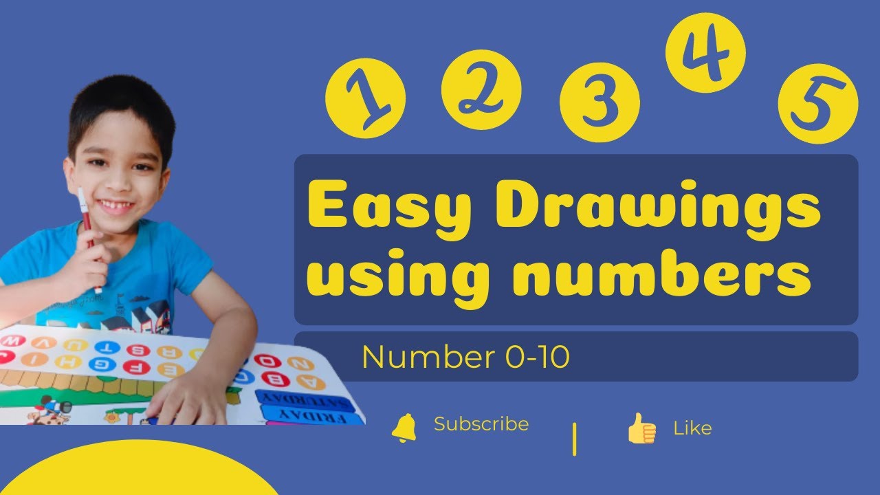 How to draw easy pictures using Numbers 0-10 I Play with Numbers I ...