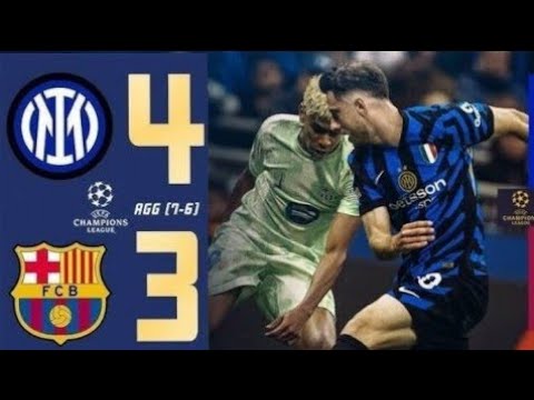 Inter Milan vs Barcelona Champions League Semi Final at San Siro, 2025 Highlights! #ucl #barcelona