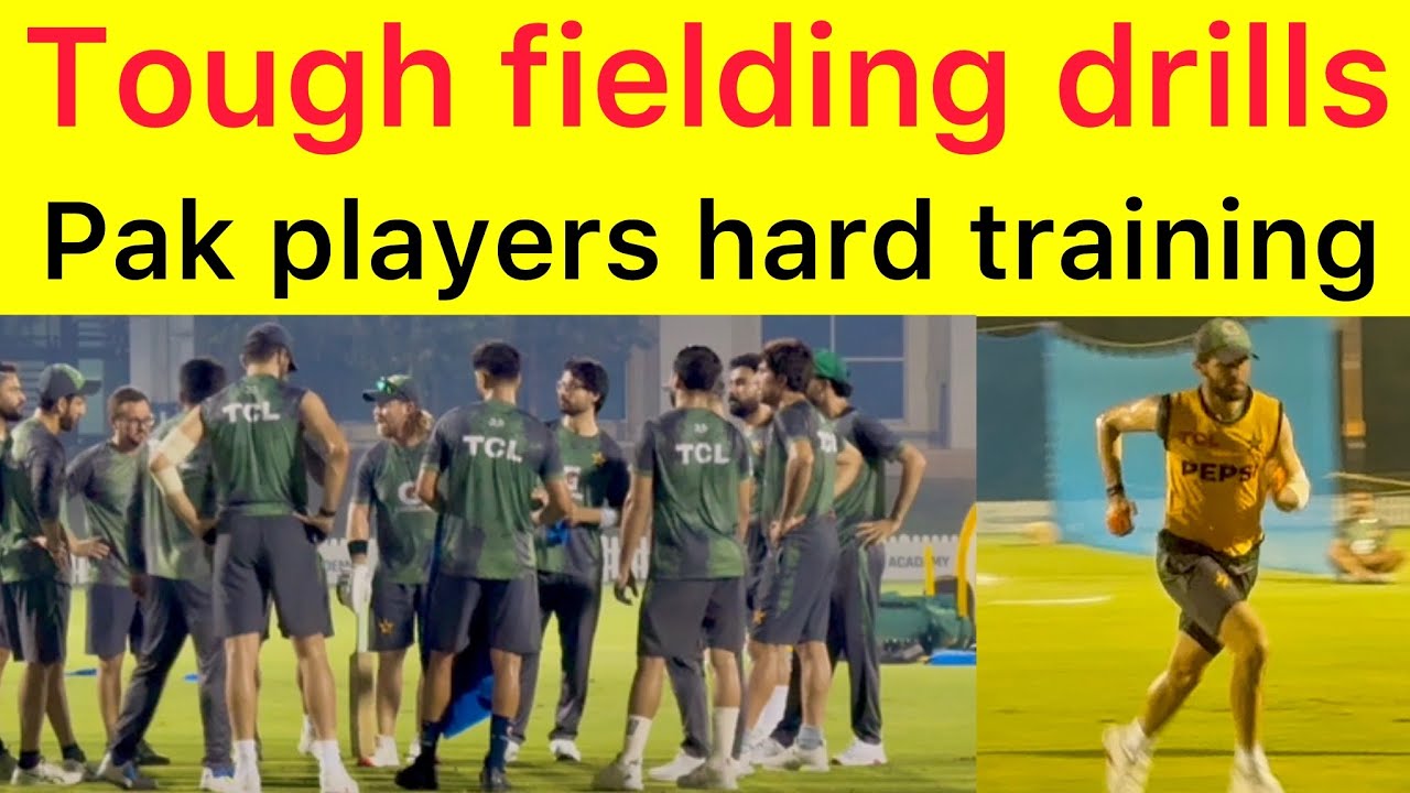 India vs Pakistan | Pakistan team fielding drills before big game ...