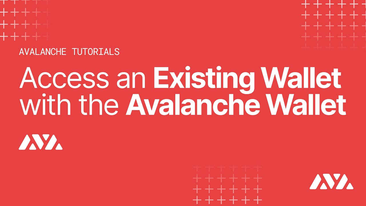 Access an Existing Wallet with the Avalanche Wallet | Avalanche ...