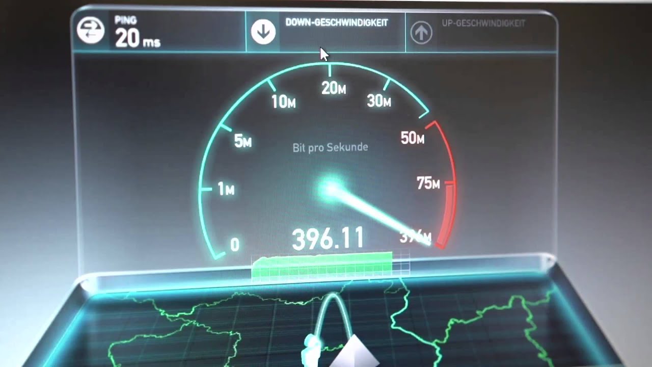 Tele Columbus Erster Speedtest Mit 400 Mbit s YouTube
