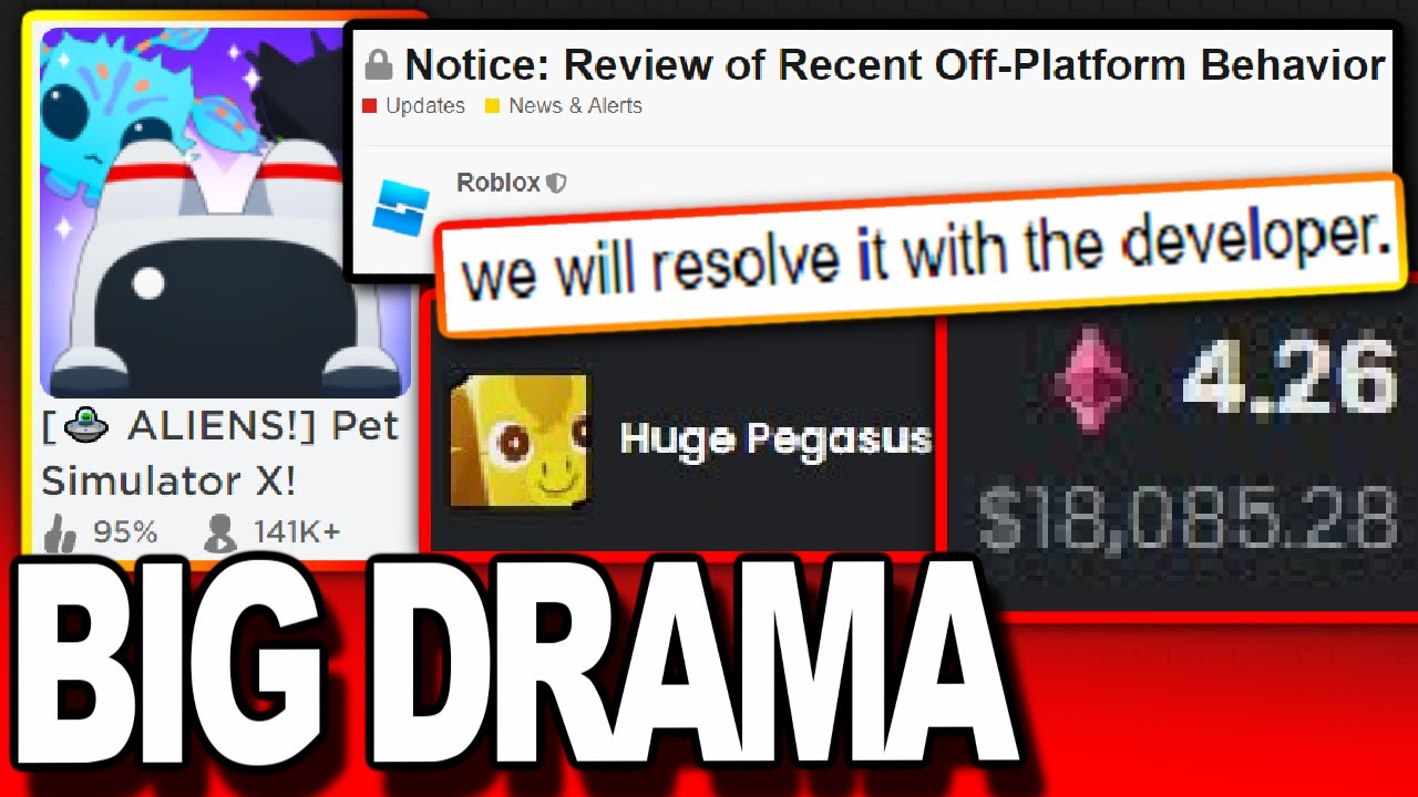 Roblox RESPONDS to Pet Simulator DRAMA - YouTube