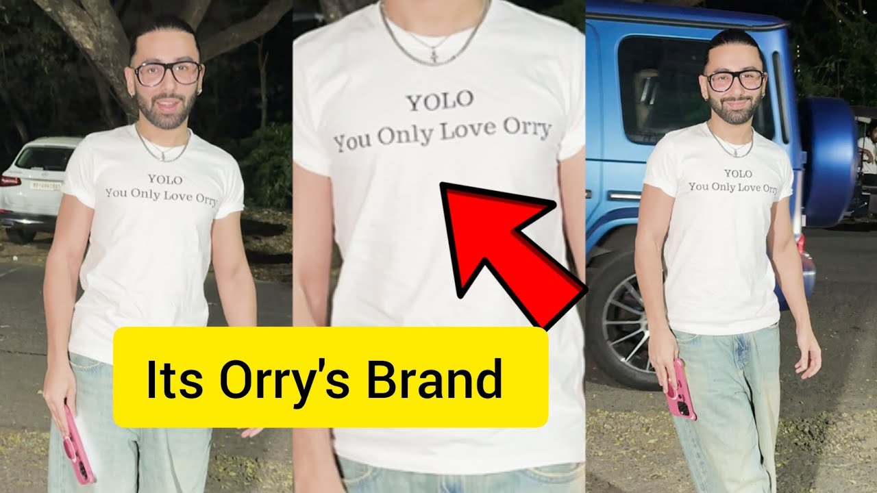 It's Orry's Brand 😀 Orry Spotted At Film City With His Name T-shirt ...
